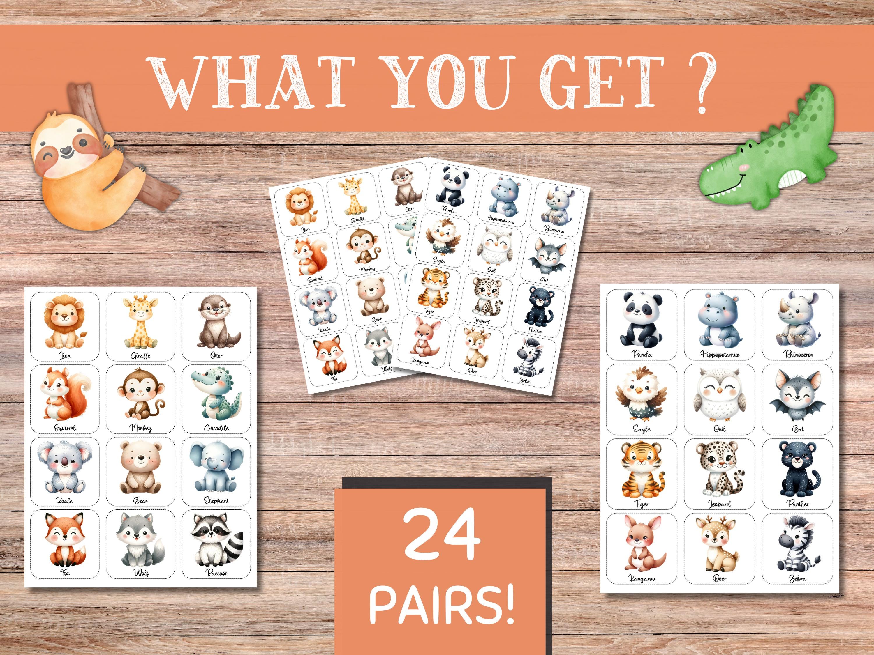 Animal Memory Game • Printable Cards Games Winter Theme | DIGITAL Print ...