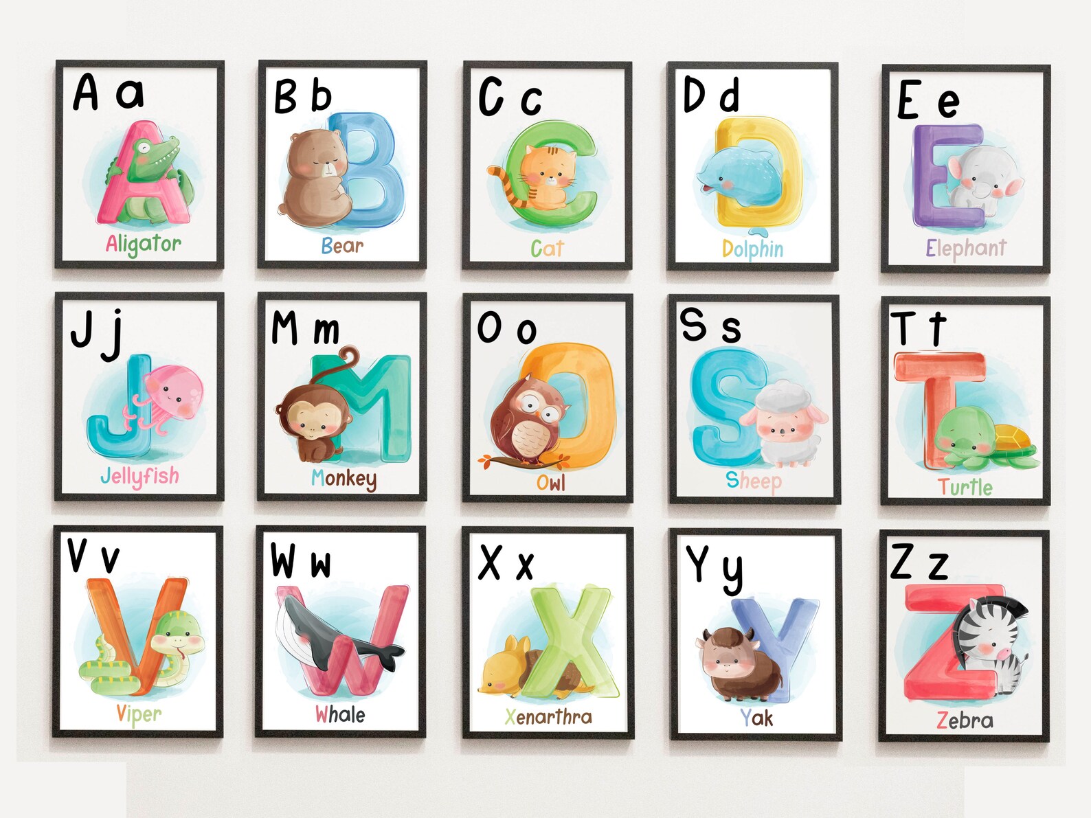 Animal Alphabet Poster • ABC Poster Printable • Digital Download ...