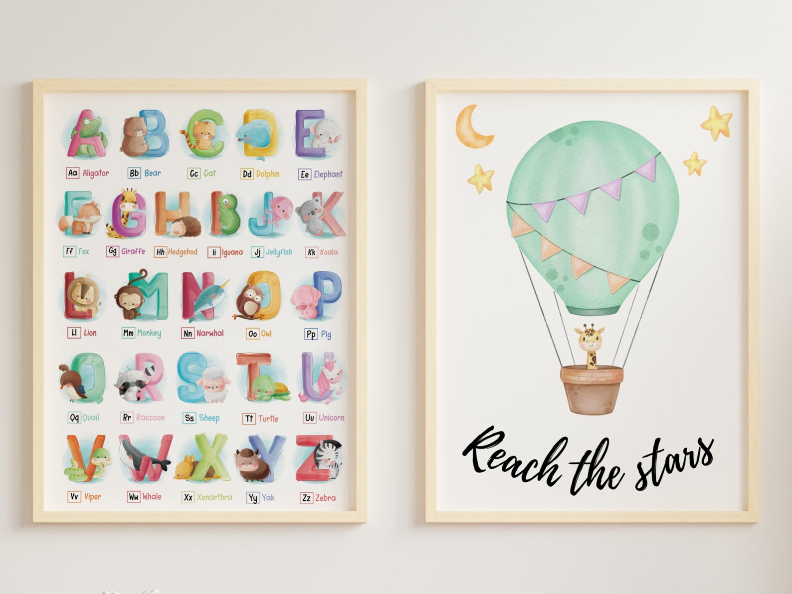 Animal Alphabet Poster ABC Poster Printable Digital - Etsy