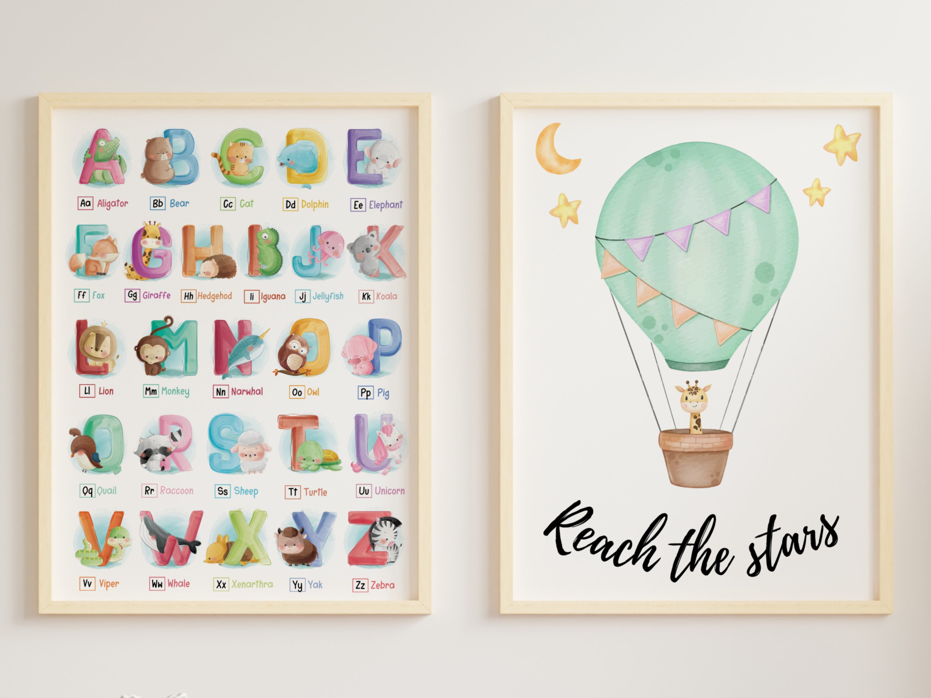 Animal Alphabet Poster • ABC Poster Printable • Digital Download ...