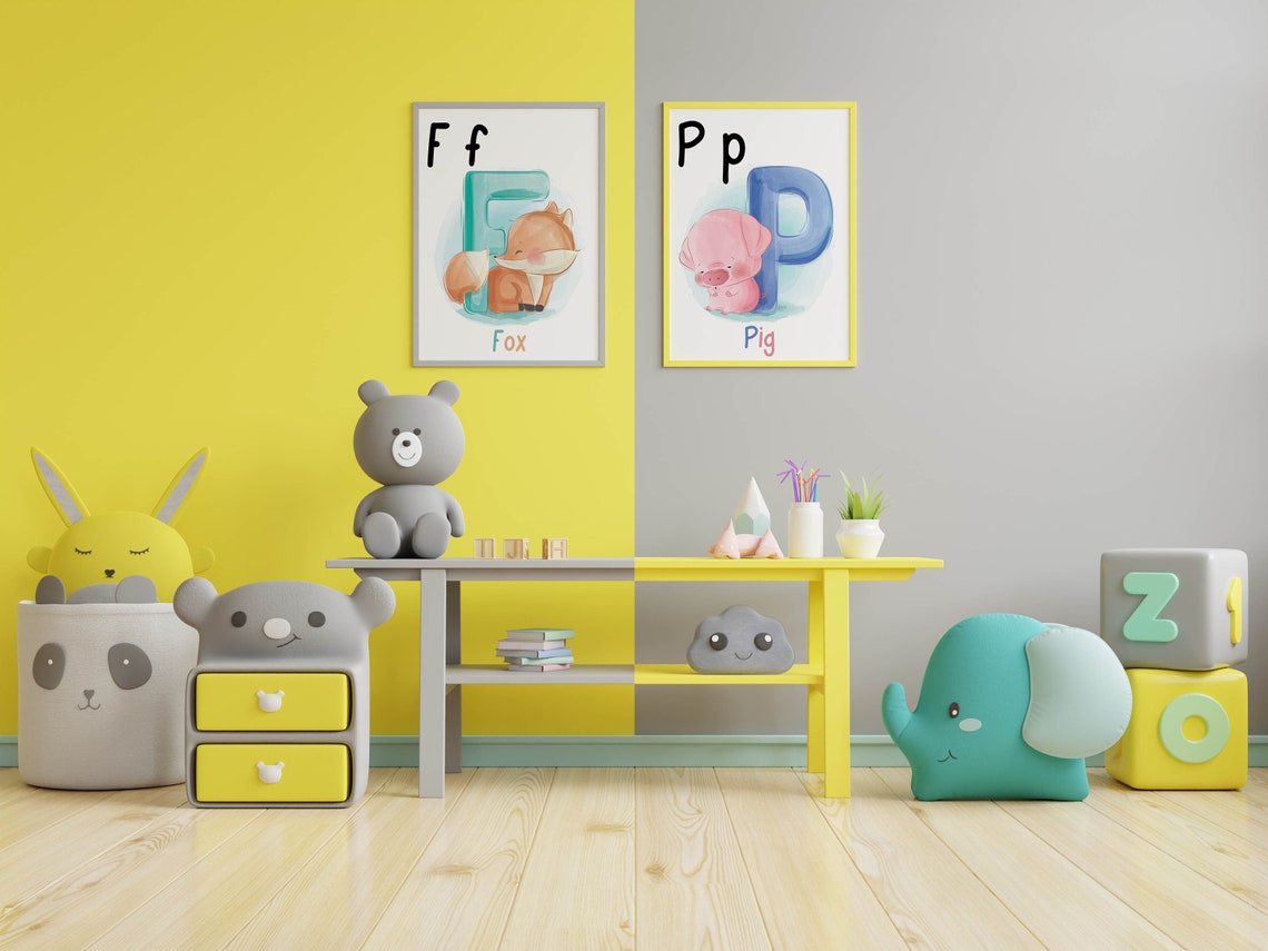 Animal Alphabet Poster ABC Poster Printable Digital Download Watercolor ...