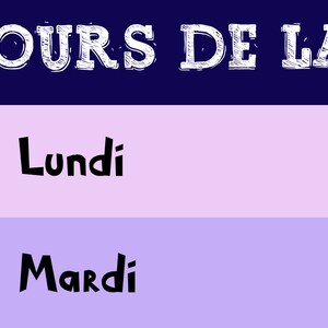 DAYS of the WEEK Poster JOURS De La Semaine • French Educational Poster ...