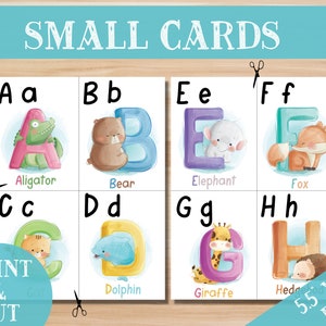 ABC Cards • Animal Alphabet Cards | Digital Download | Watercolor ...