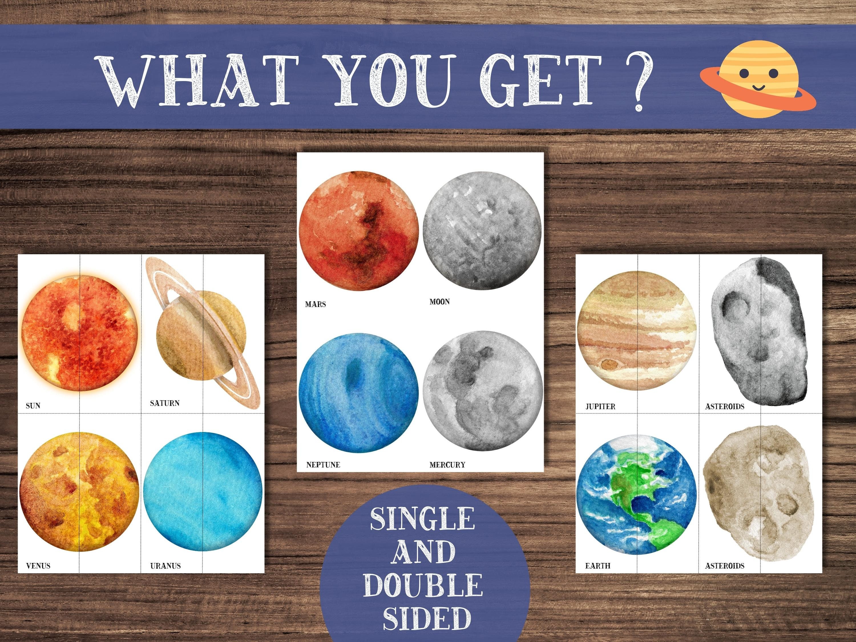 Solar System Symmetry Puzzles • Kids Matching Cards, Homeschool ...