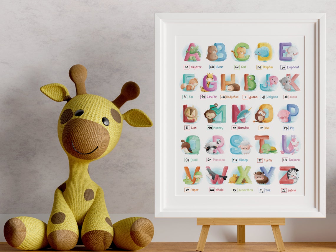 Animal Alphabet Poster ABC Poster Printable Digital - Etsy