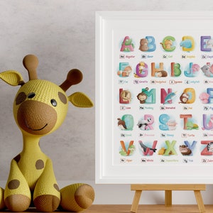 Animal Alphabet Poster • ABC Poster Printable • Digital Download ...