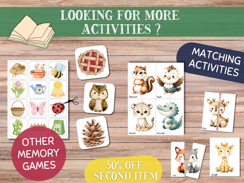 Back to School Memory Game • Printable Cards Games School Theme ...