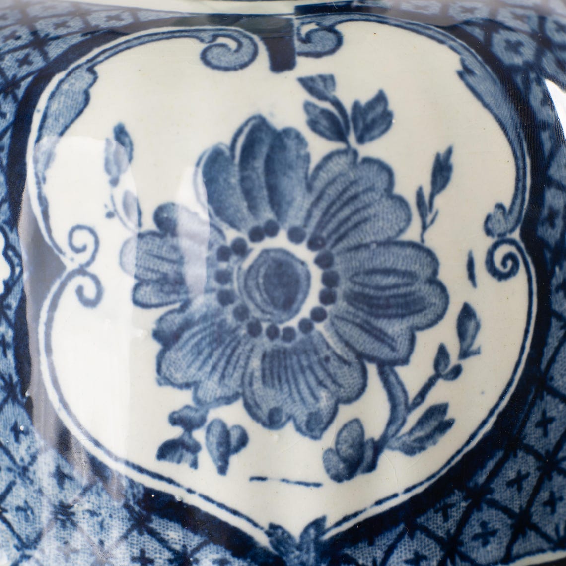 Royal Sphinx Delft Vase: Foo Dog Lid, Blue & White Pottery - Etsy