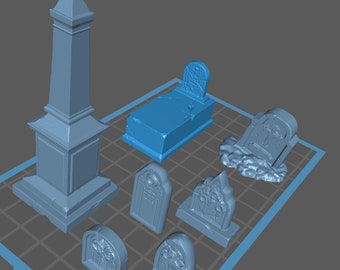 Miniature Graveyard Terrain - Etsy
