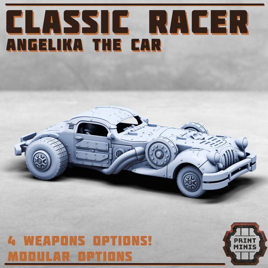 Angelica Race Car (4 Variants Available) - Print Minis - Etsy