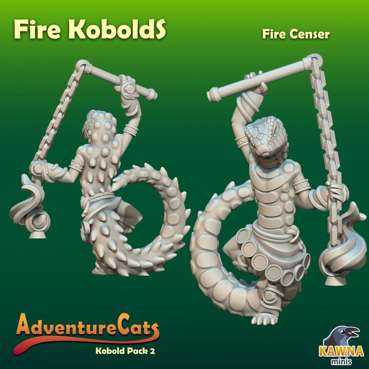 Fire Kobold (5 Variants Available) - Kawna Minis - Etsy
