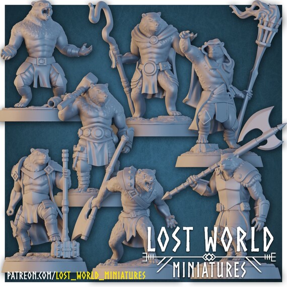 Werebears 7 Variants Available Lost World Miniatures - Etsy