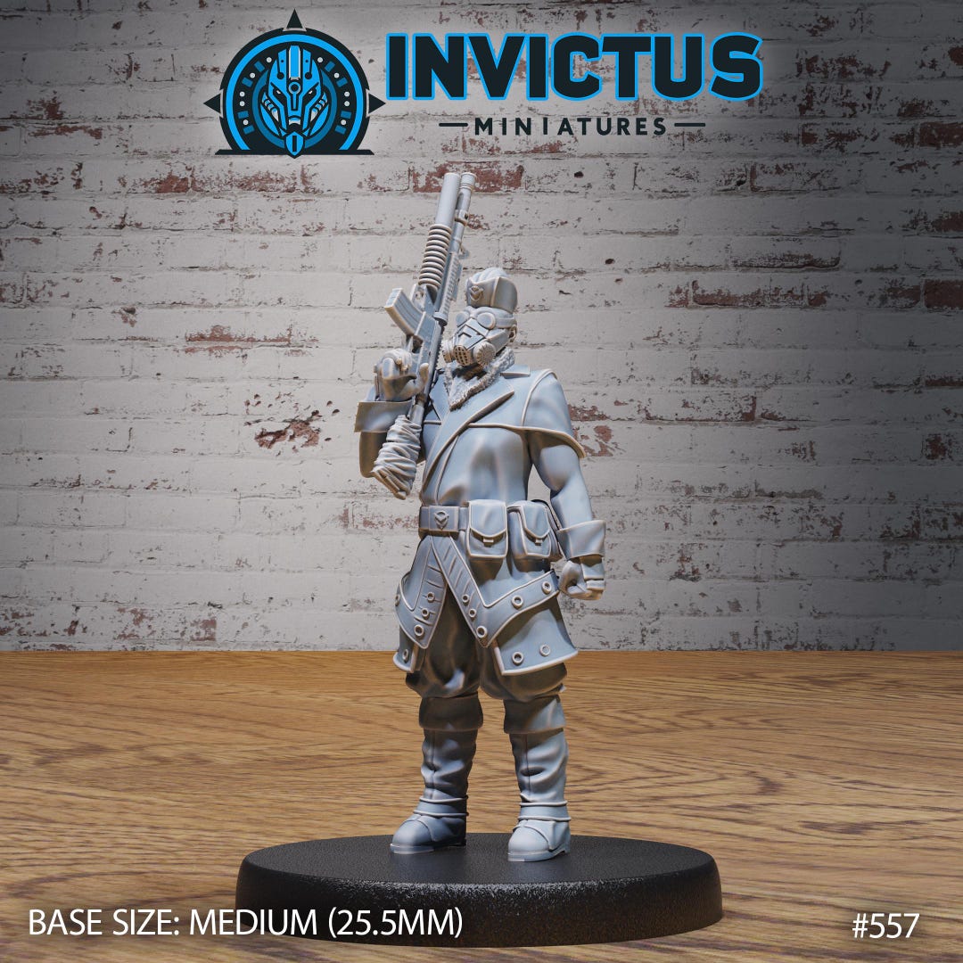 Gas Mask Soldier (3 Variants Available) - Invictus Miniatures - Etsy