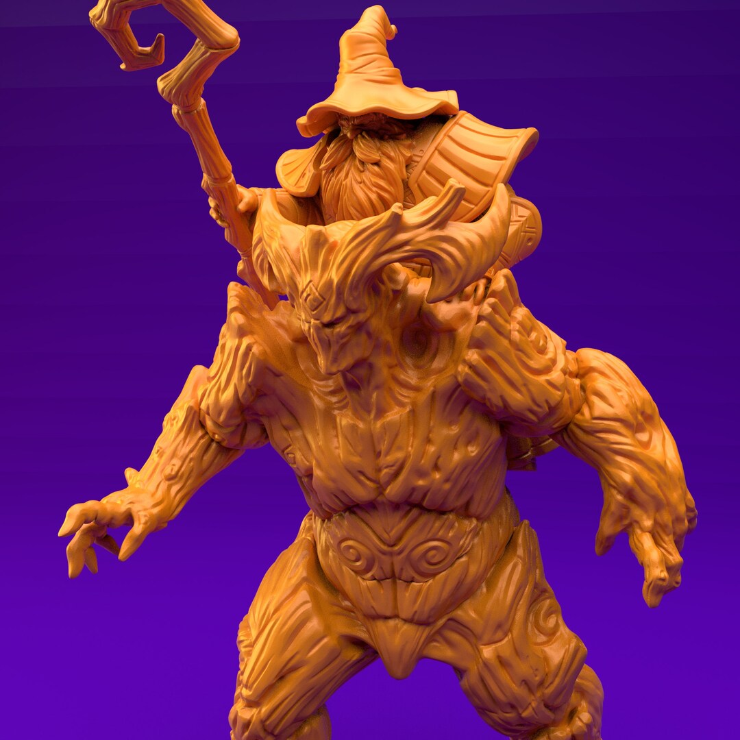 Dwarf Wizard With Tree Monster (3 Variants Available) - Brayan ...