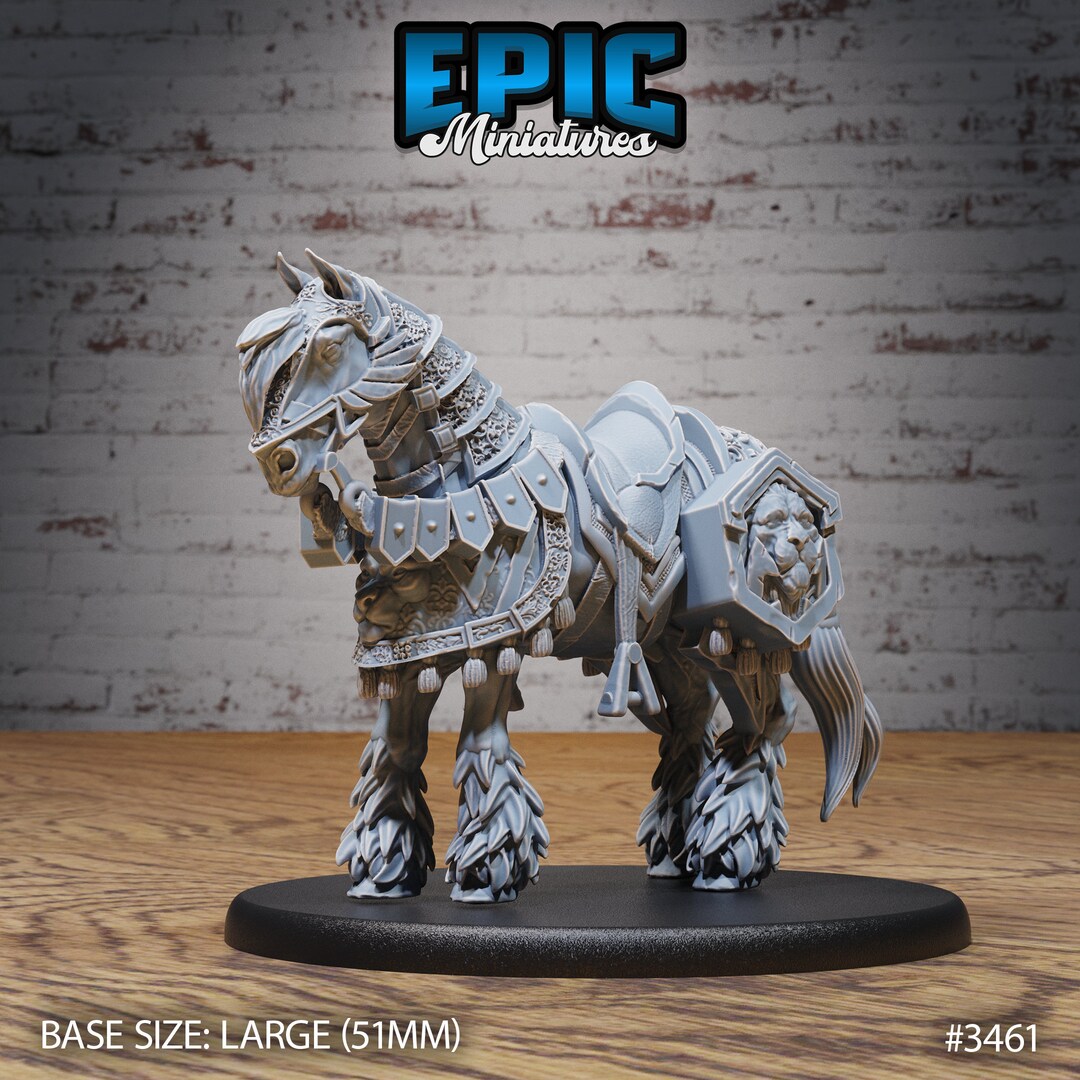 Legendary Horse Mount (3 Variants Available) - Epic Miniatures - Etsy