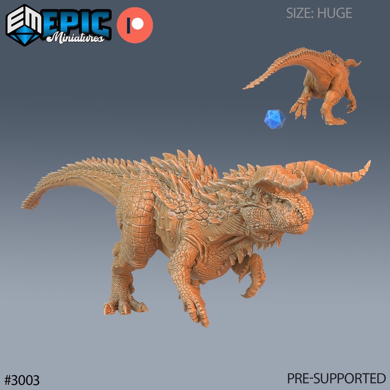Carnotaurus (5 Variants Available) - Epic Miniatures - Etsy