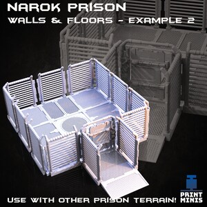 Narok Prison Walls and Floors - Modular Scenery Kit - Print Minis - Etsy