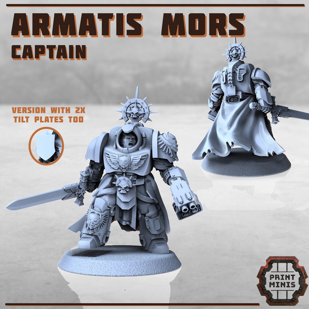 Armatis Mors Captain (2 Variants Available) - Print Minis - Etsy