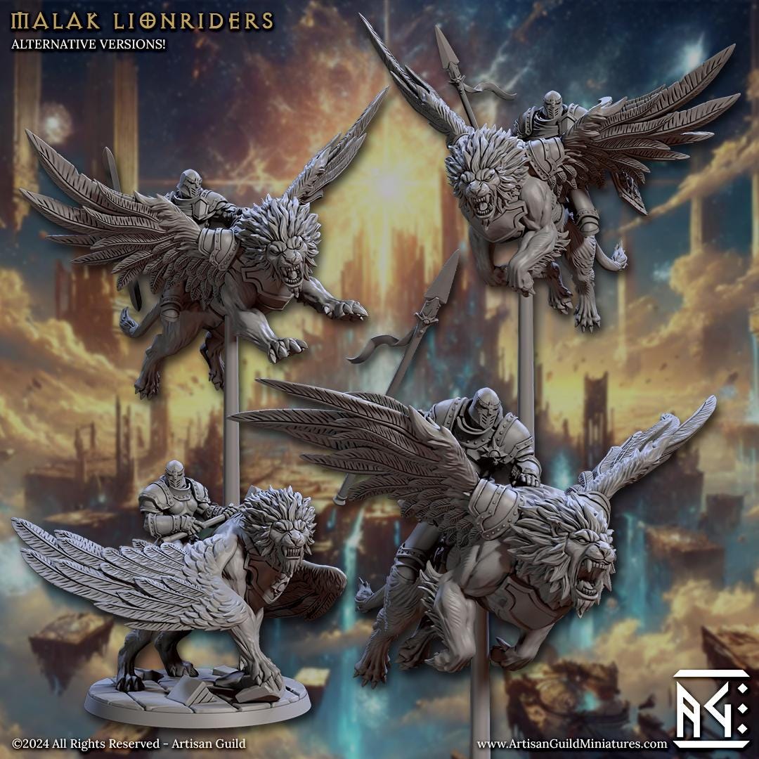 Malakim Lionriders (4 Variants Available) - Artisan Guild - Etsy