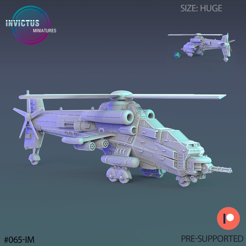 Jungle Helicopter 2 Variants Available Invictus Miniatures - Etsy