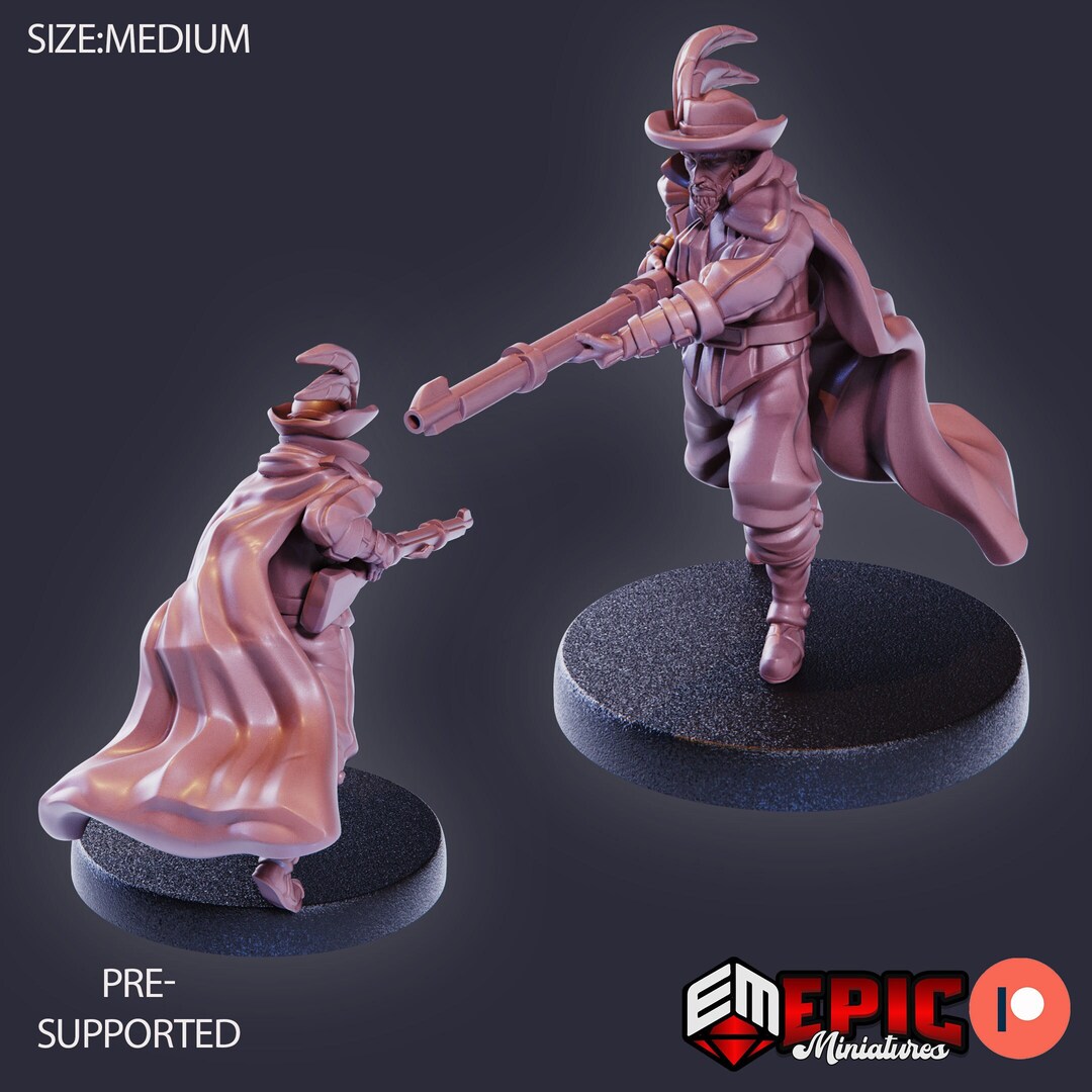 Musketeer (3 Variants) - Epic Miniatures - Etsy