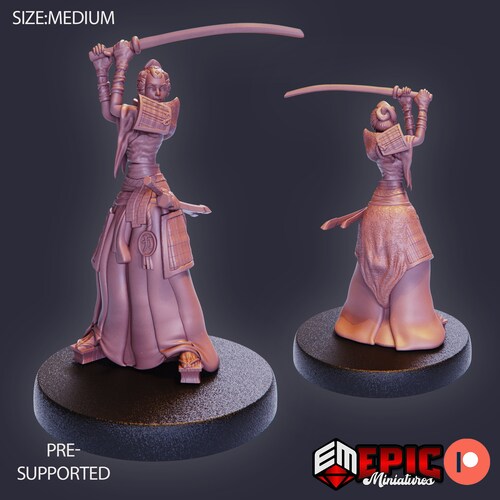 Kitsune Bard w/ Lyre Mini 32mm 28mm Resin Miniature Dungeons and ...