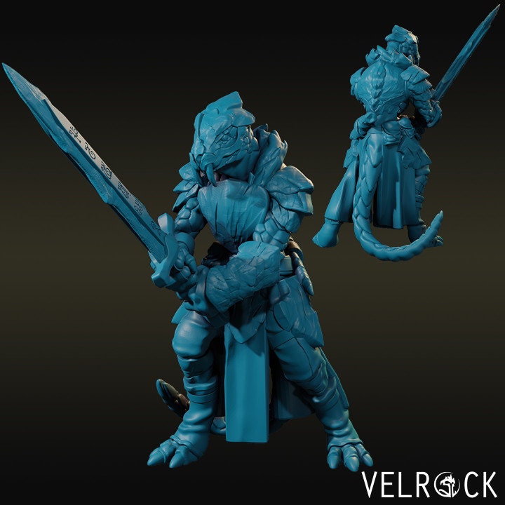 Lizardfolk Warrior Pack 4 Variants Available Velrock - Etsy