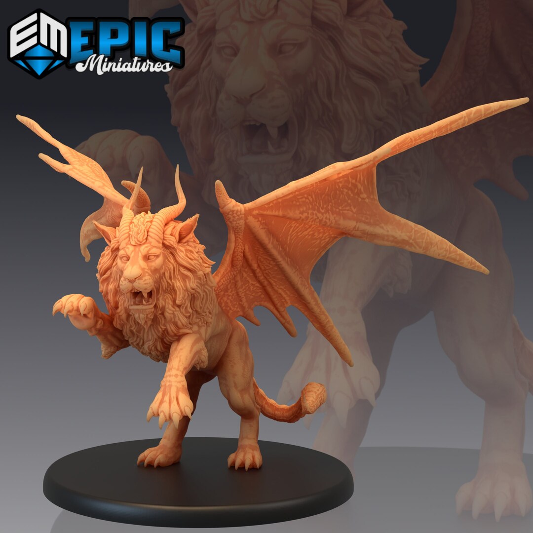 Manticore (3 Variants Available) - Epic Miniatures - Etsy