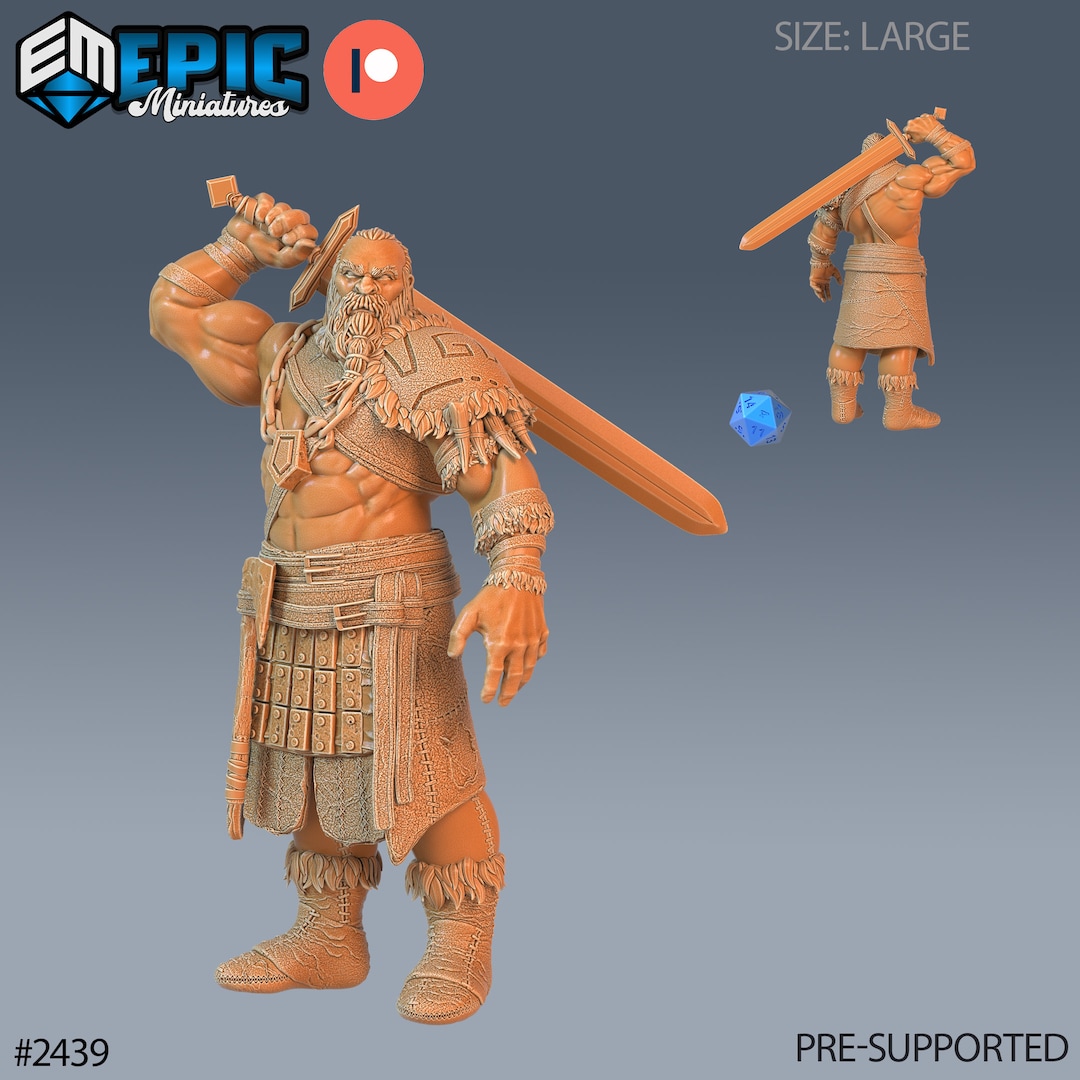 Half Frost Giant (3 Variants Available) - Epic Miniatures - Etsy