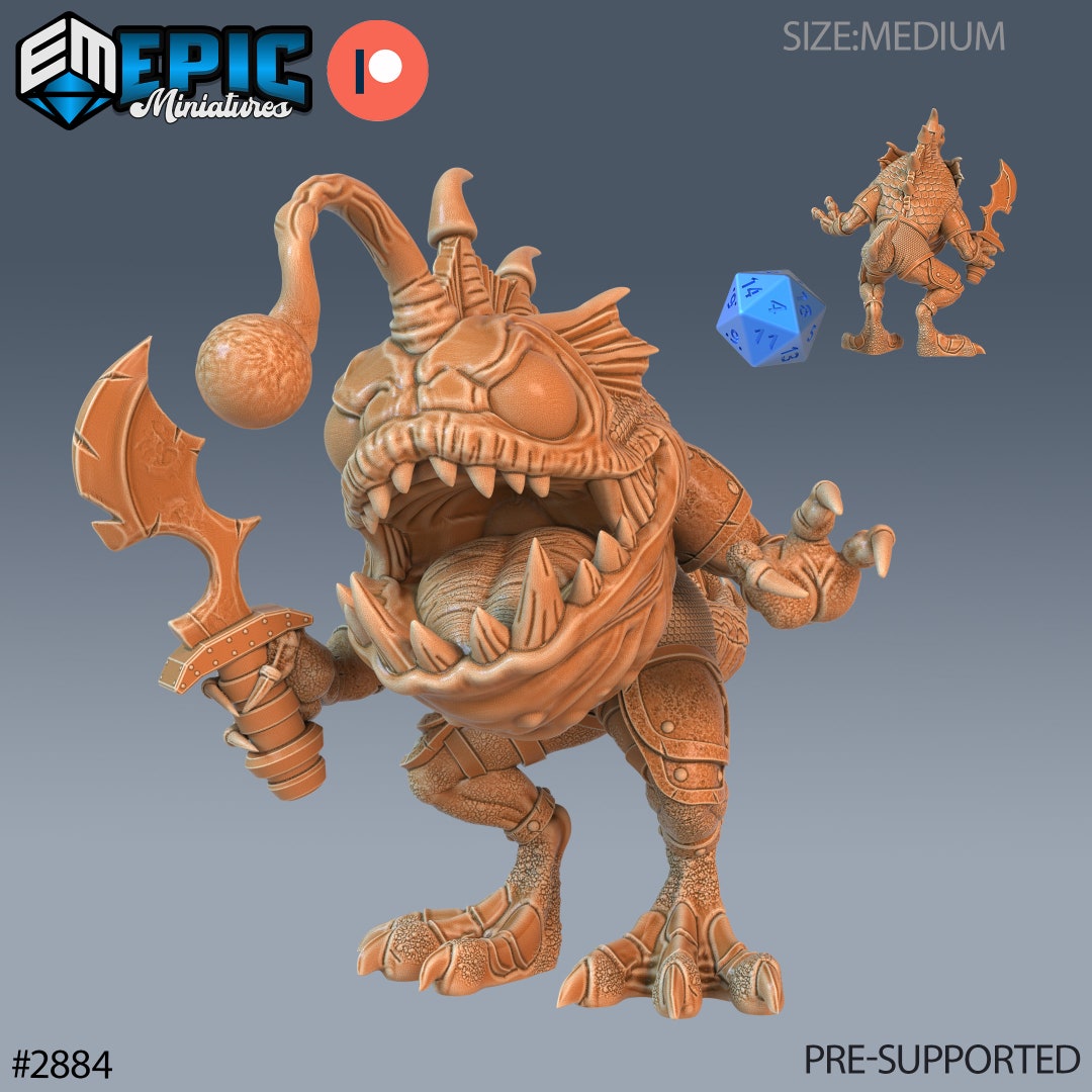 Angler Fish Folk (3 Variants Available) - Epic Miniatures - Etsy