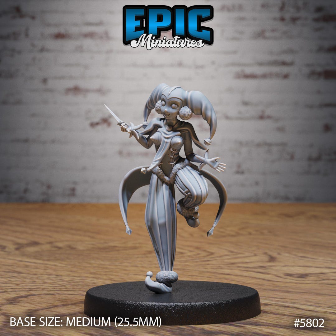 Jester Girl (3 Variants Available) - Epic Miniatures - Etsy