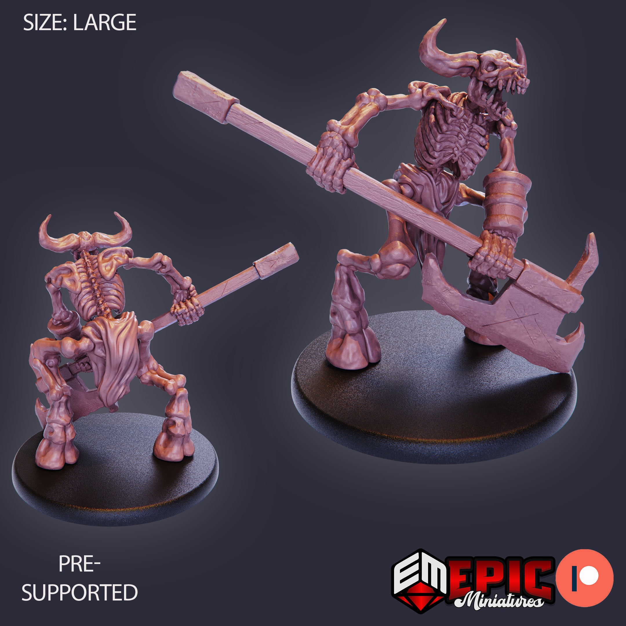 Minotaur Skeleton (3 Variants) - Epic Miniatures - Etsy