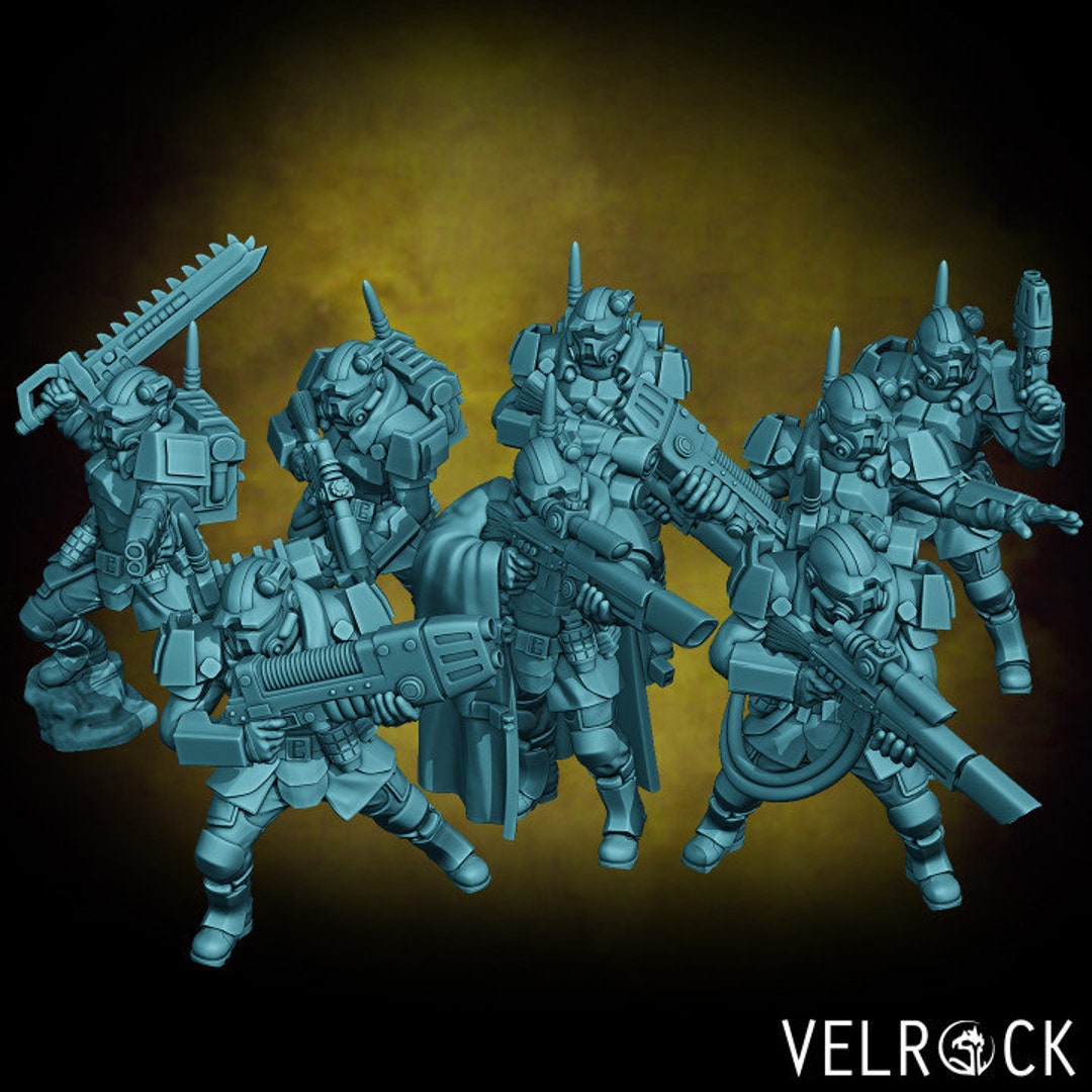 Tempest Guardsmen Elites - Male Squad (8 Variants Available) - Velrock ...