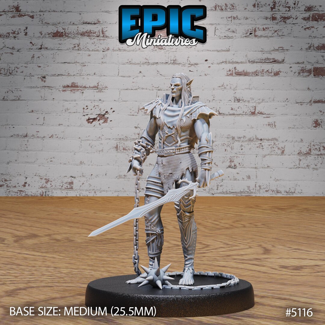 Half-drow Slave Master (3 Variants Available) - Epic Miniatures - Etsy