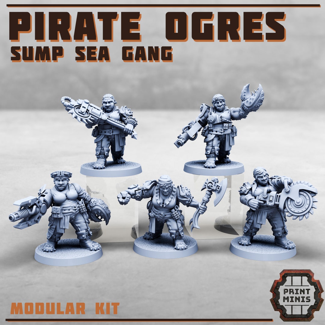 Pirate Ogres - Sump Sea Gang 2 (5 Variants Available) - Print Minis - Etsy