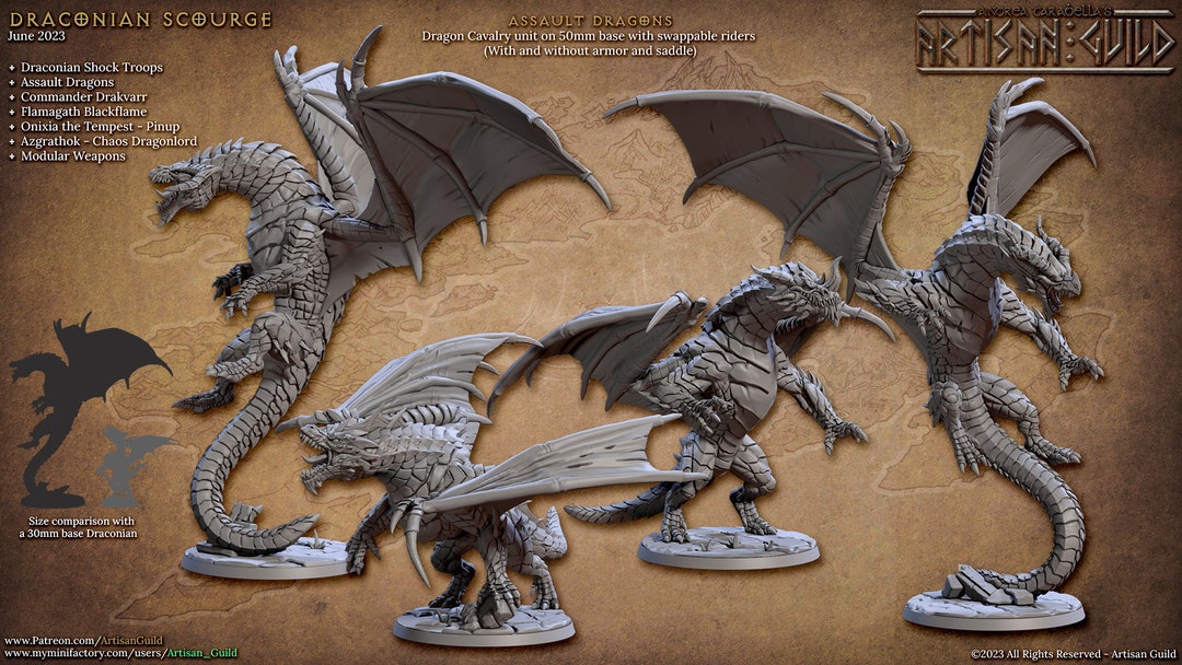Assault Dragons (4 Variants Available) - Artisan Guild - Etsy