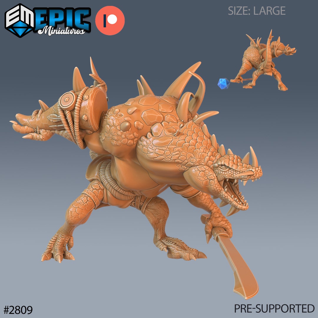 Crocodile Hunchback (3 Variants Available) - Epic Miniatures - Etsy