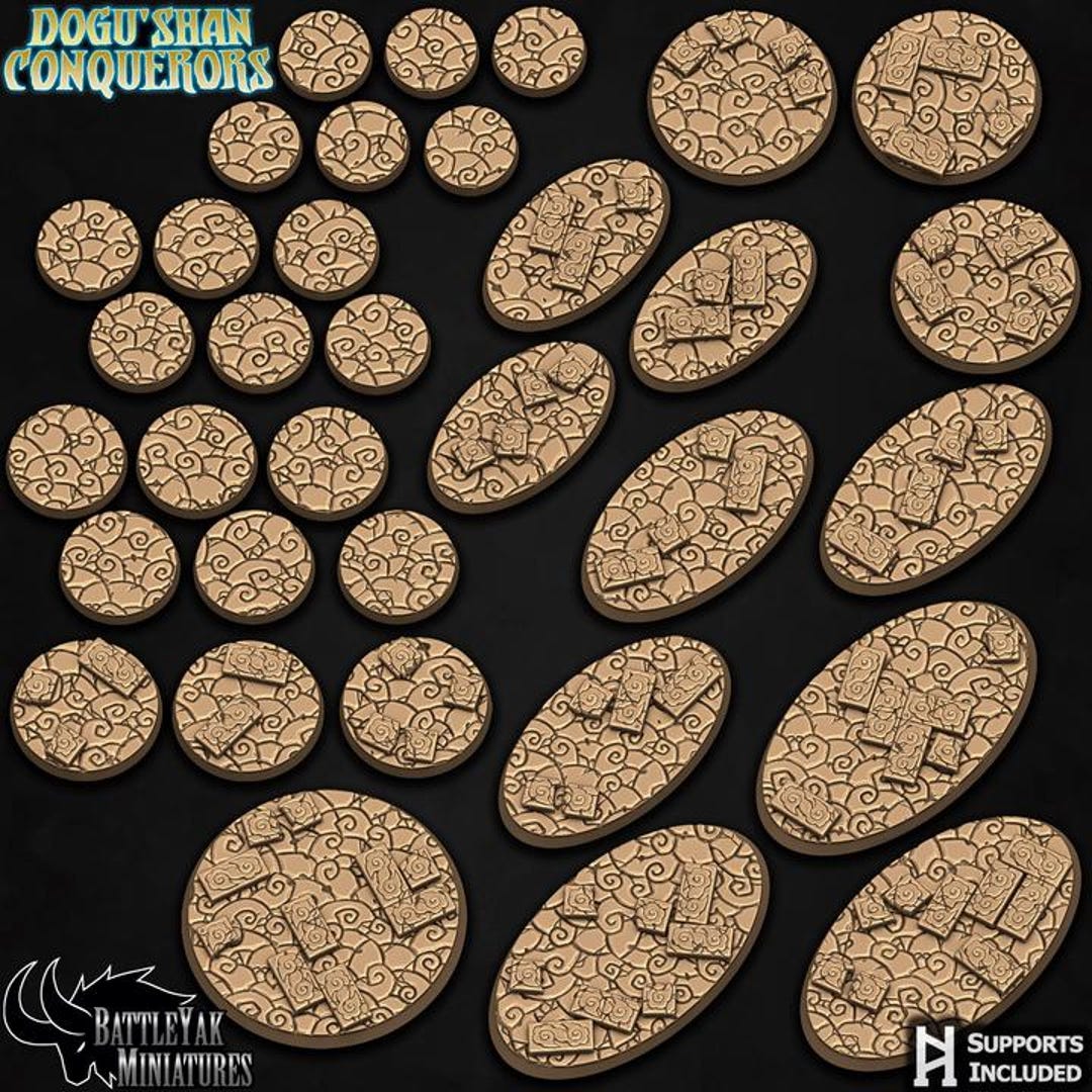 Dogu Shan Thunderstone Bases - Cloud and Runestone Terrain Base Set (32 ...