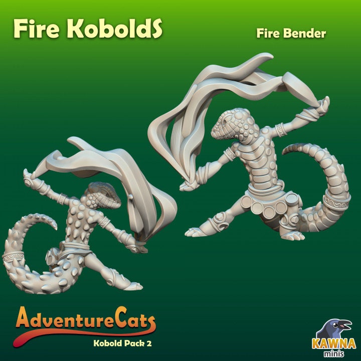 Fire Kobold (5 Variants Available) - Kawna Minis - Etsy