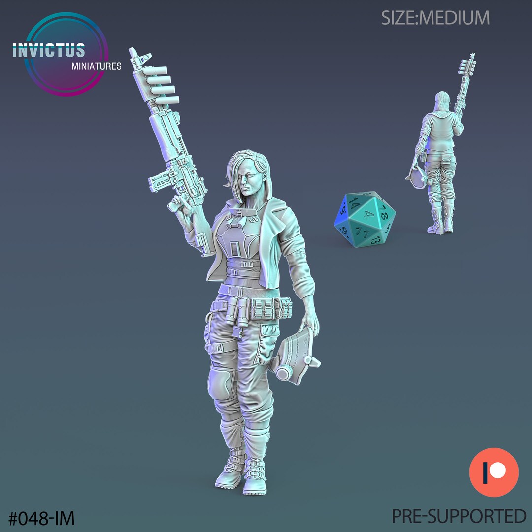 Girl, Protector of Wastelands 3 Variants Available Invictus Miniatures ...