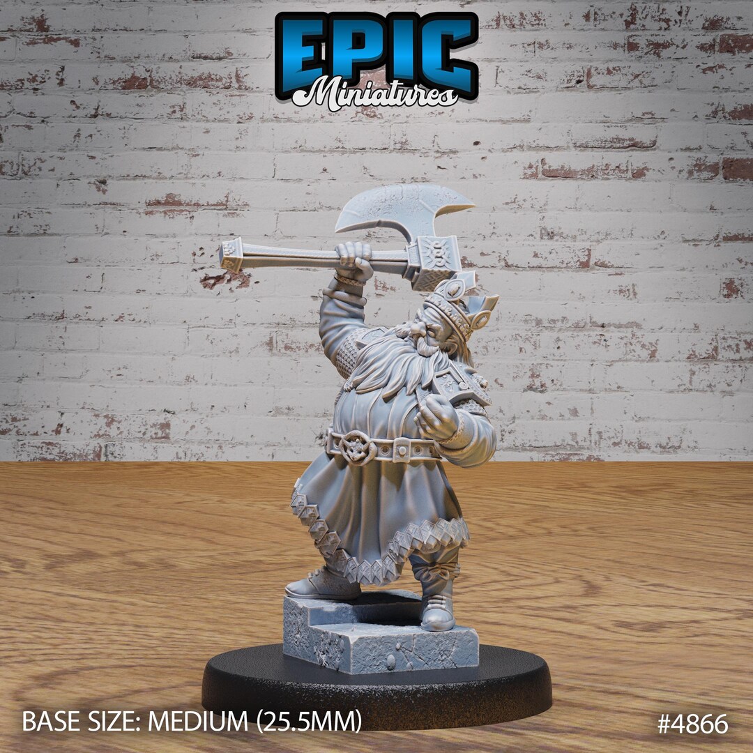 Dwarf King (3 Variants Available) - Epic Miniatures - Etsy