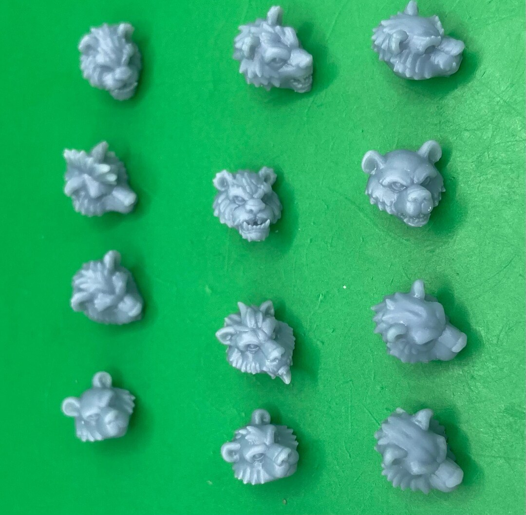 Ursus Warrior Heads, Customisation Pack - 28mm Scale (12 Variants ...
