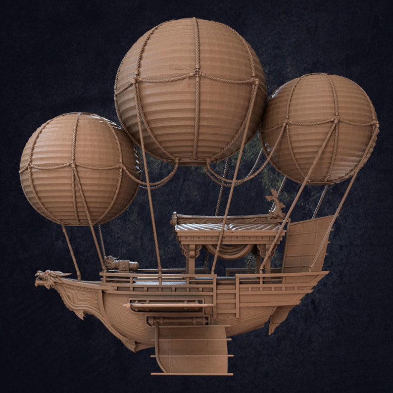 The Gilded Spirit, Airship - Dragon Trapper's Lodge - Etsy