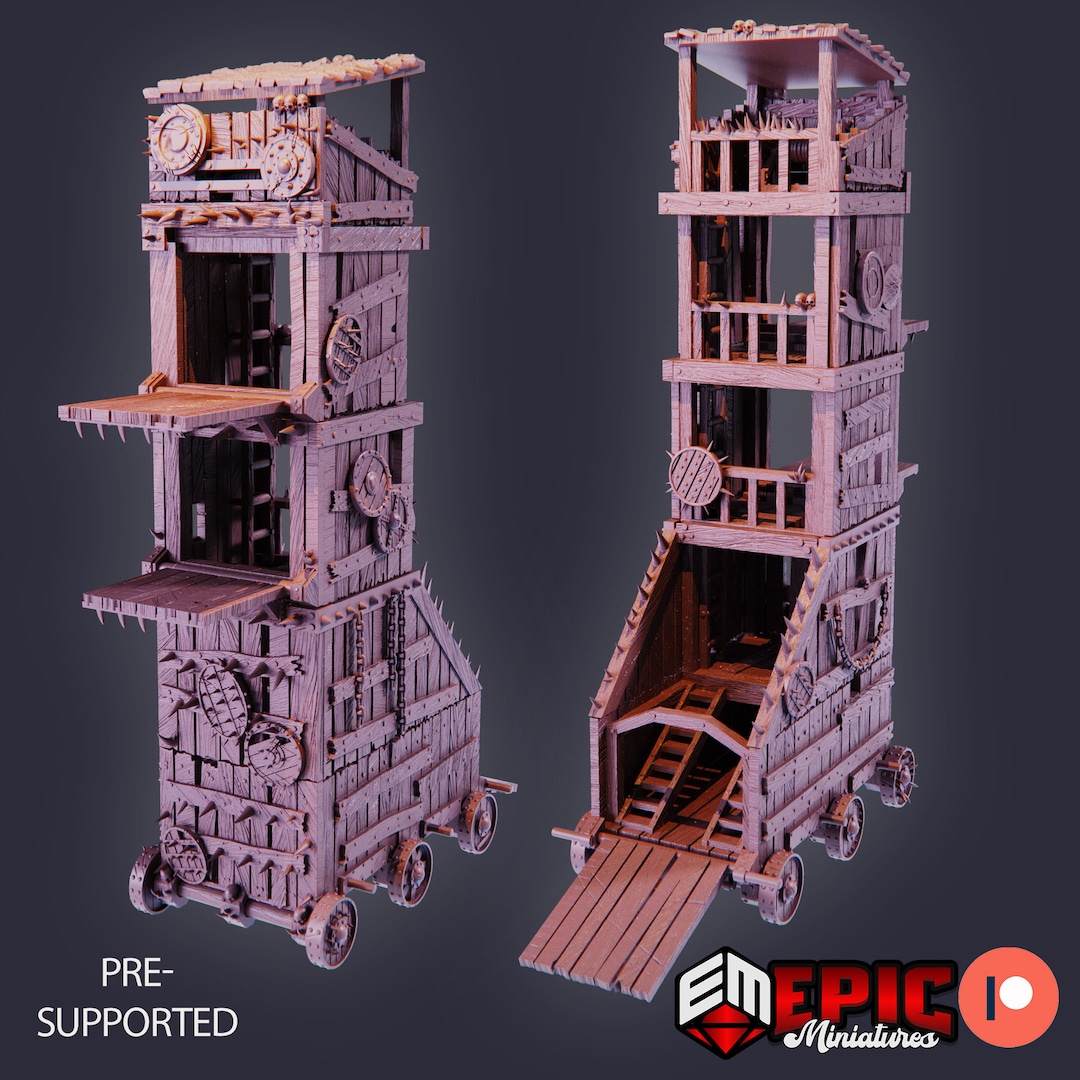 Siege Tower (2 Variants Available) - Epic Miniatures - Etsy