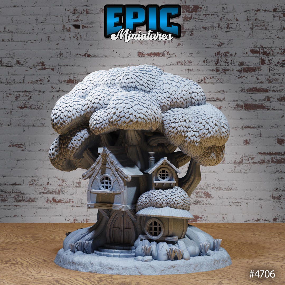Forest Tree House, Playable Terrain Piece - Epic Miniatures - Etsy
