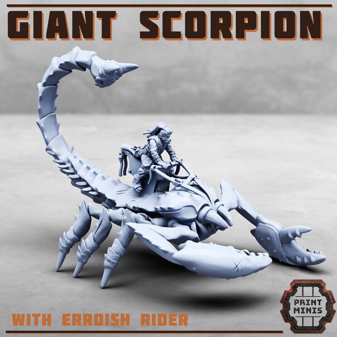 Giant Scorpion With Erroish Rider - Print Minis - Etsy