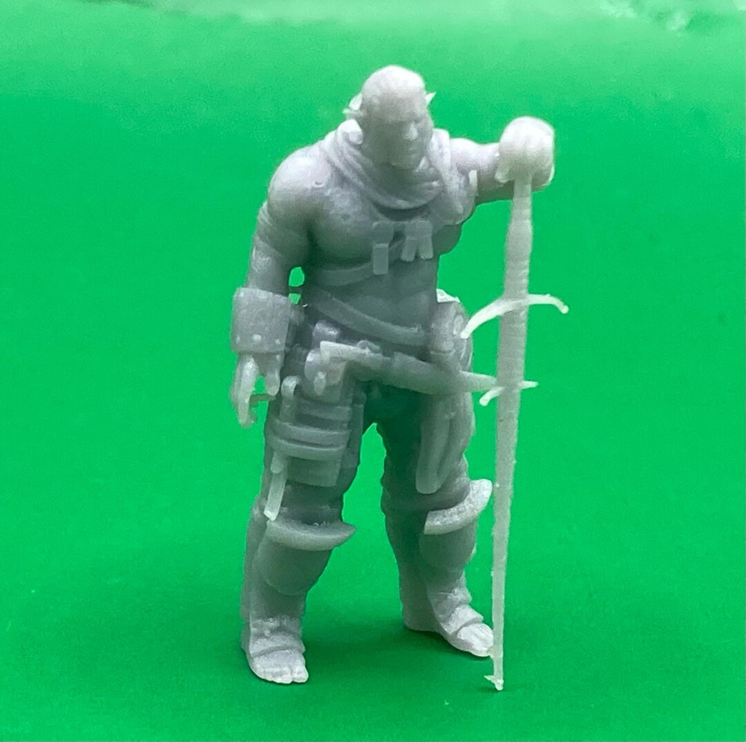 Half Orc Adventurer (3 Variants Available) - Epic Miniatures - Etsy