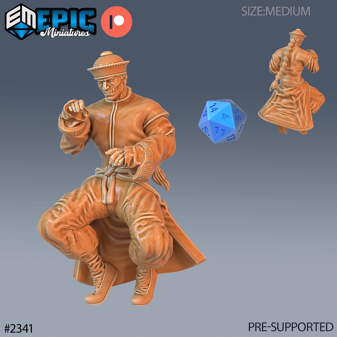 Zombie Kung Fu Monk (3 Variants Available) - Epic Miniatures - Etsy