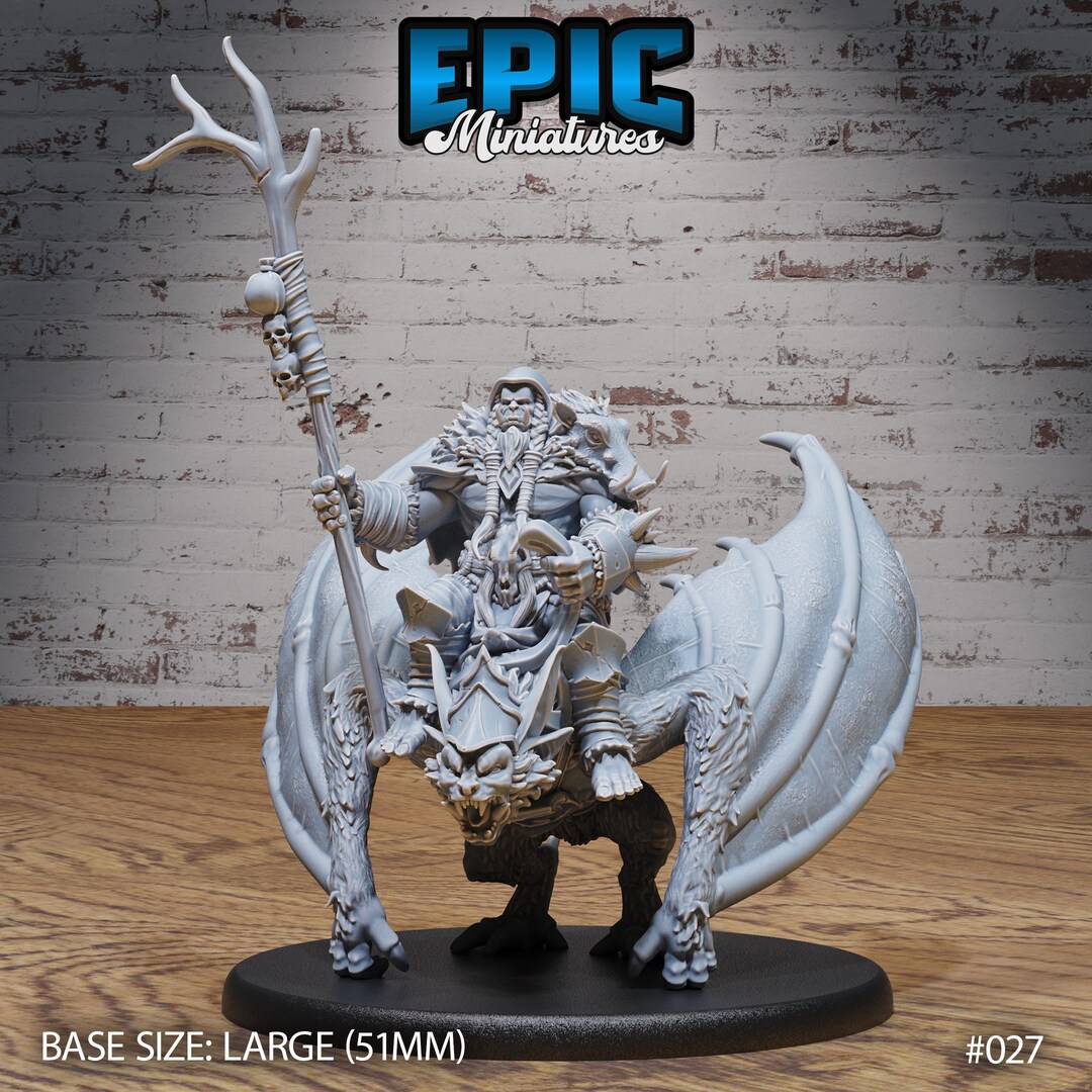 Orc Army, Bat Rider 2 Variants Available Epic Miniatures - Etsy