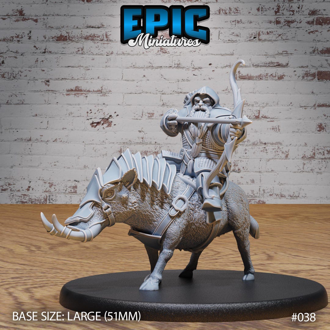 Dwarf Army Warthog Riders (2 Variants Available) - Epic Miniatures - Etsy